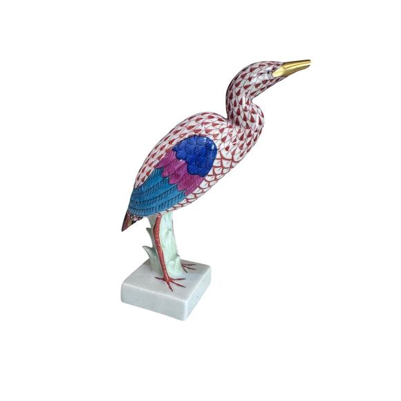 Herend | Toys | Herend Hvngary Hand Painted Porcelain Crane | Poshmark